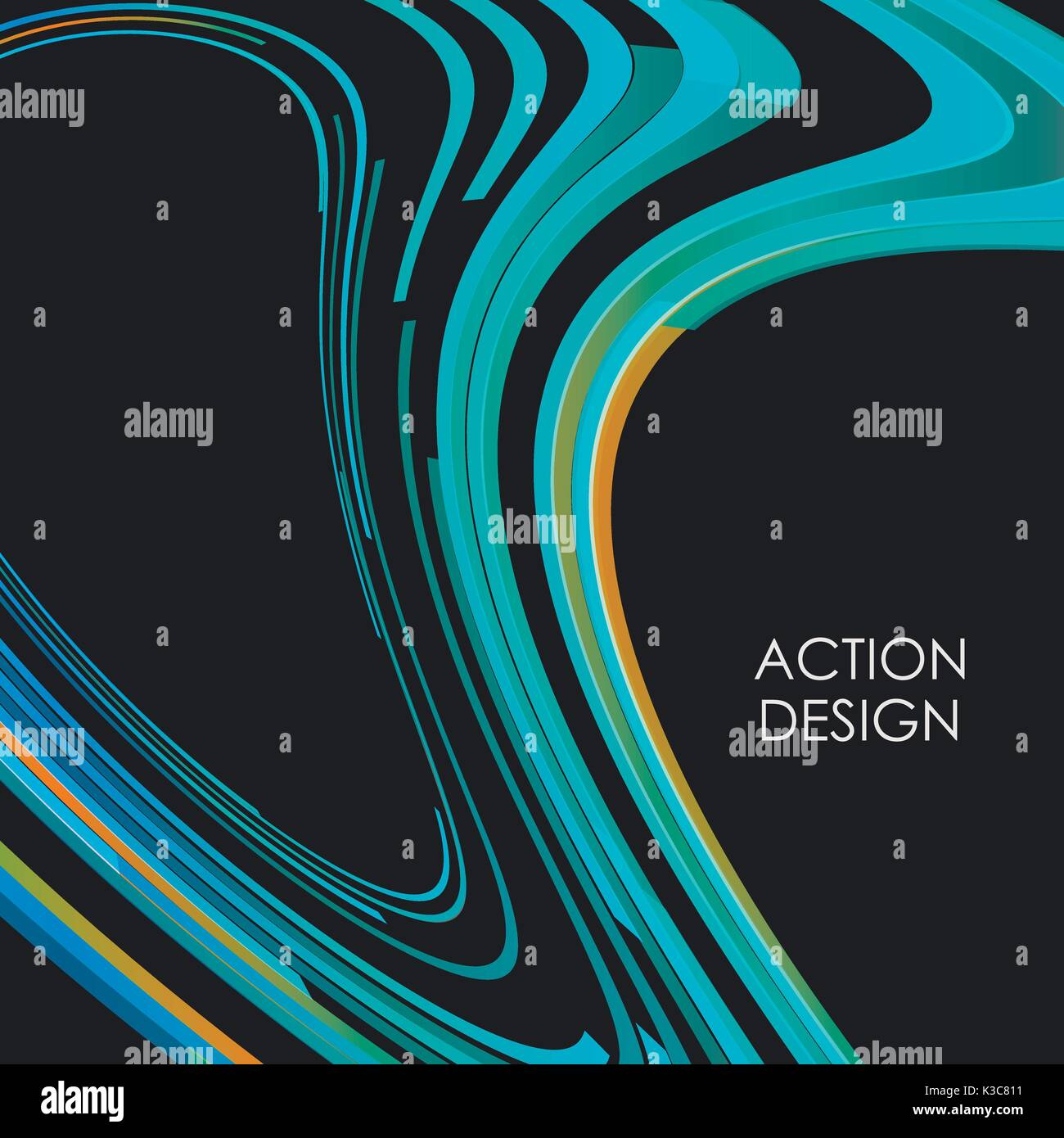 Modern wave lines abstract background. Action dynamic design Stock ...