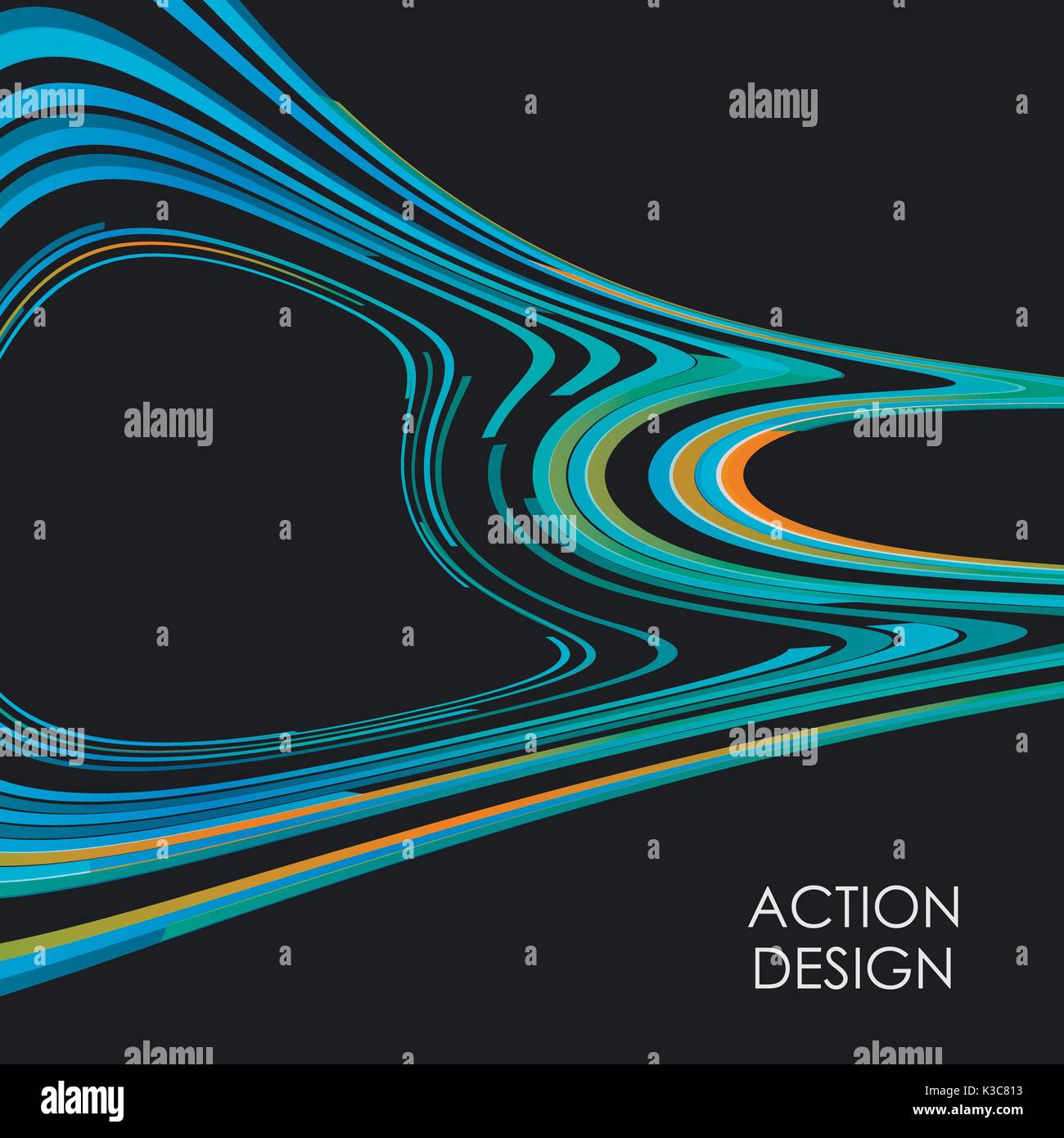 Modern wave lines abstract background. Action dynamic design Stock ...