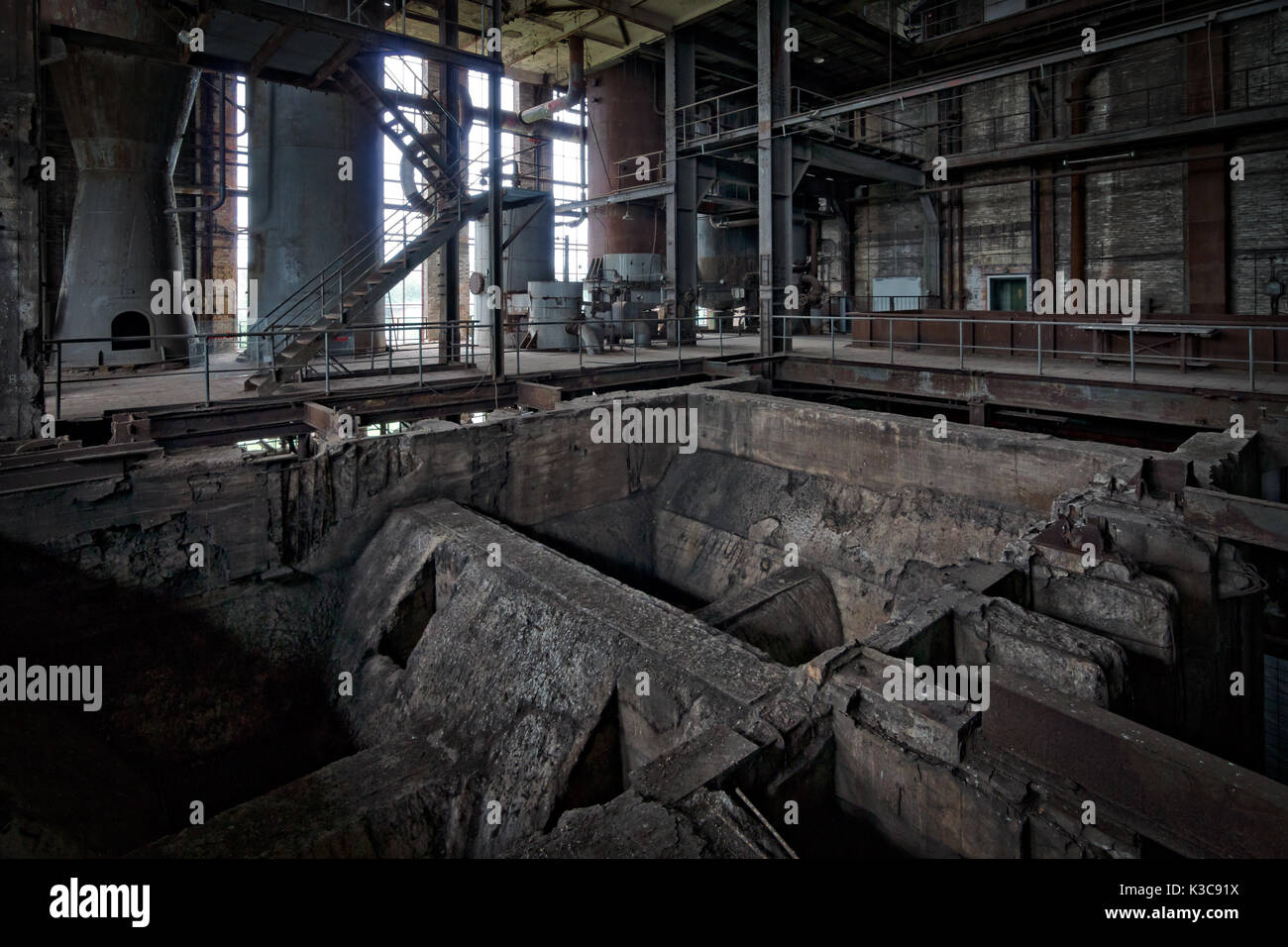 Abandoned rocket production workshops. During the World War II, the ...
