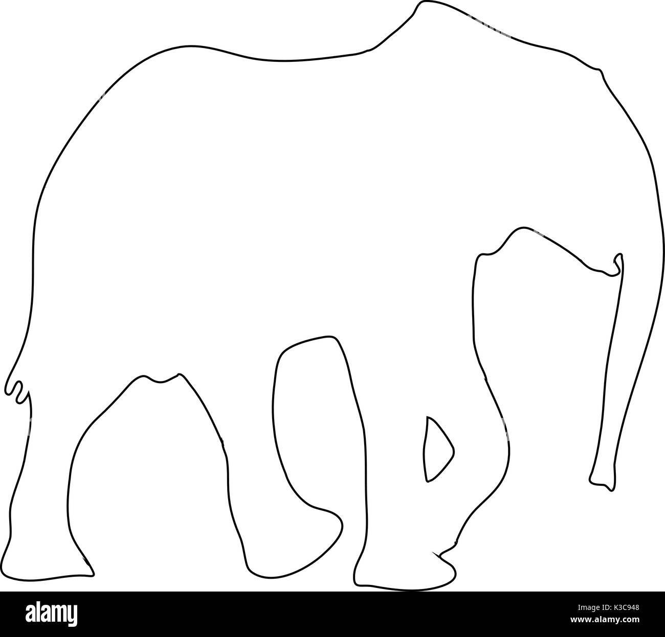 African elephant trunk botswana Stock Vector Images - Alamy