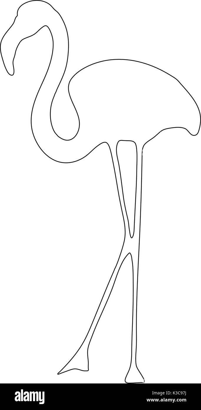 Flamingo illustration cut Cut Out Stock Images & Pictures - Alamy