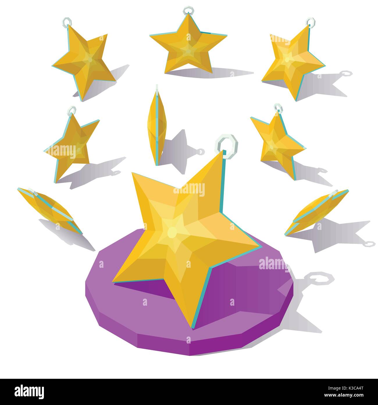 Christmas tree yellow toy Stock Vector Images - Alamy