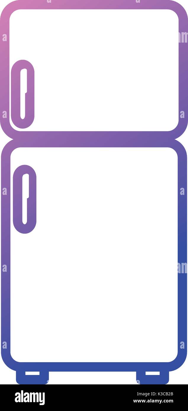 line fridge technology kitchen utensil object Stock Vector Image & Art ...