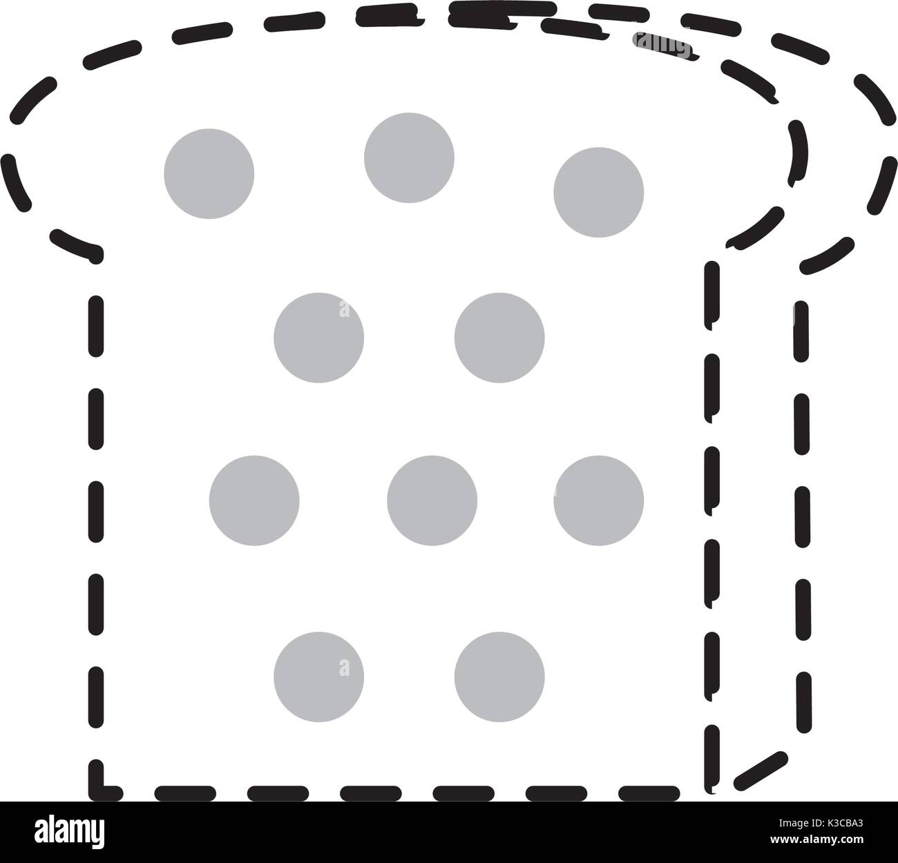 dotted shape delicious slice bread food nutriion Stock Vector Image ...