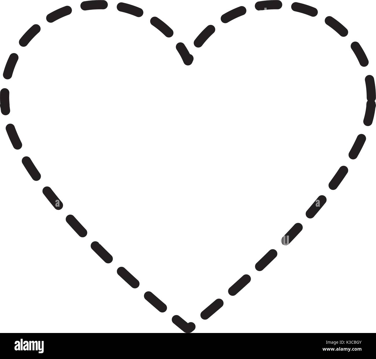 dotted shape heart love and romance symbol design Stock Vector Image ...