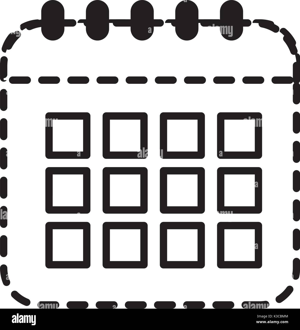 dotted shape calendar data to organizer important things Stock Vector ...