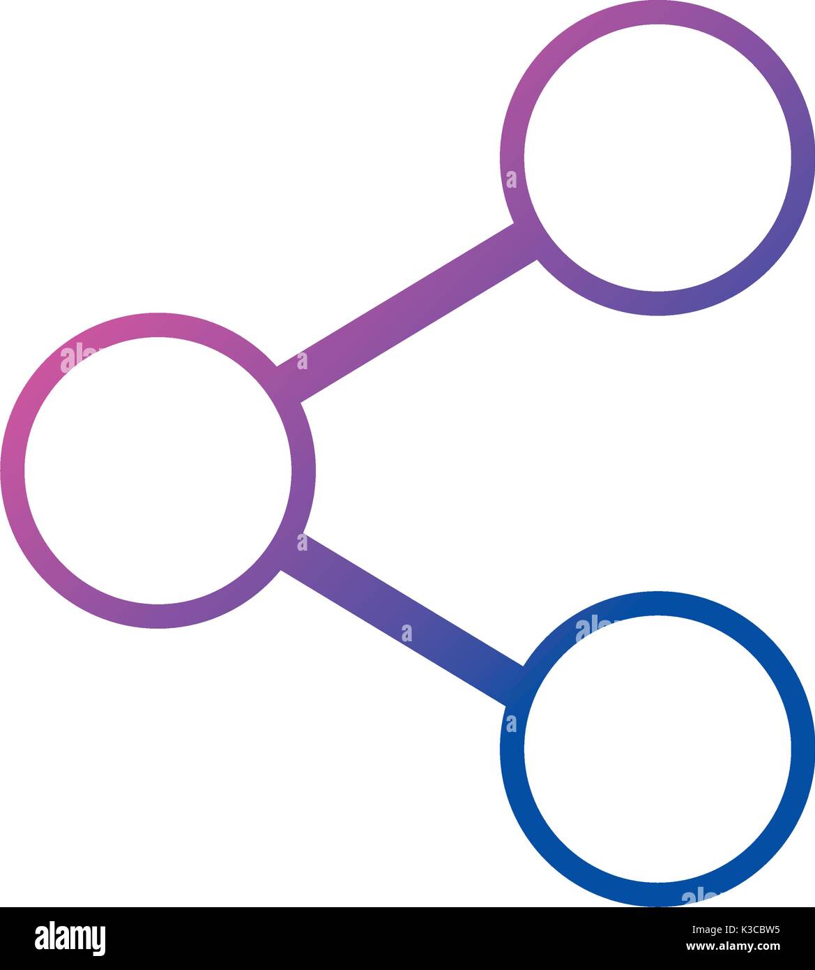 line social media share technology connection Stock Vector Image & Art ...