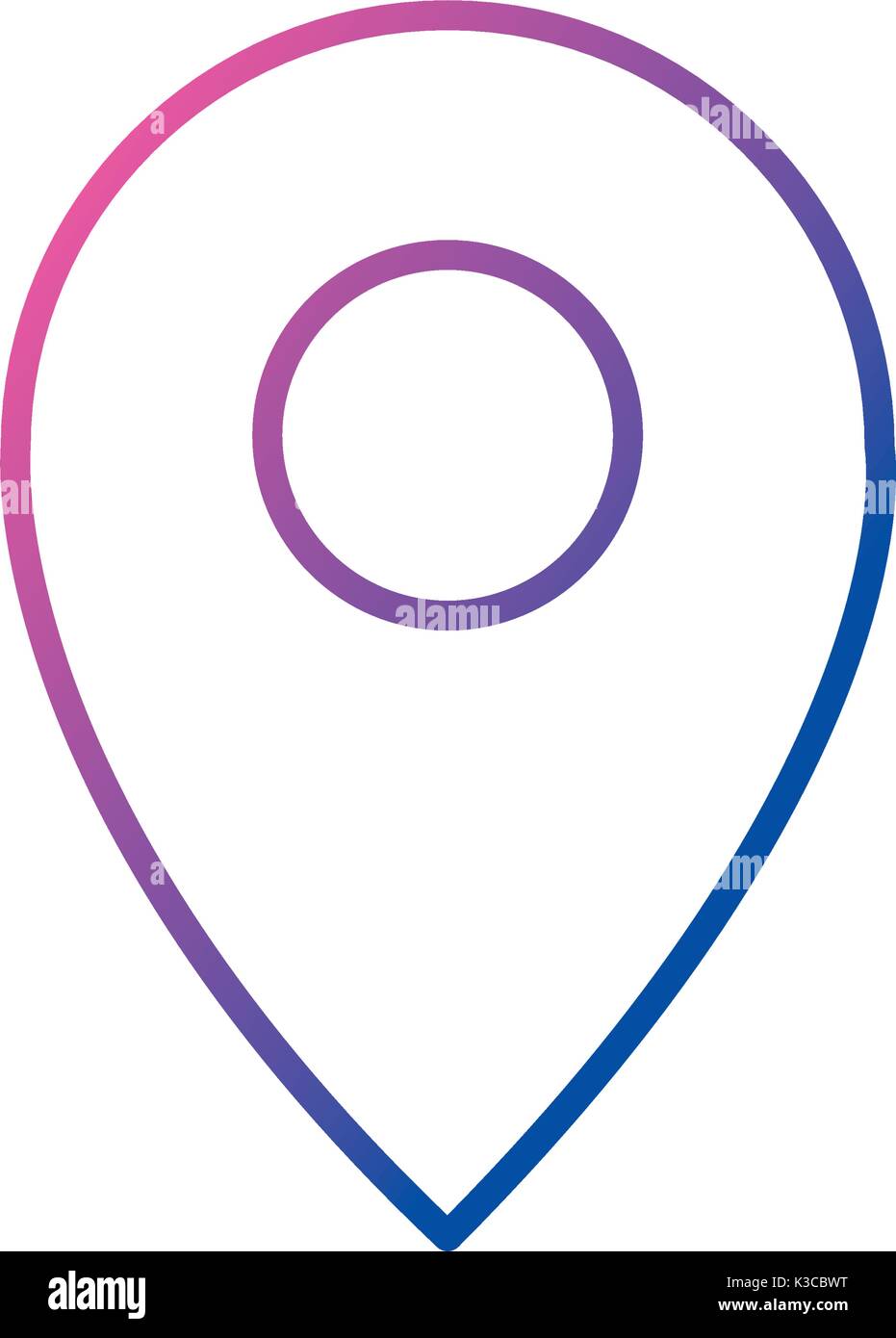 line location symbol to destination geography map Stock Vector Image ...