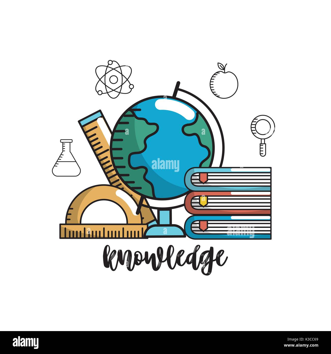 education school knowledge and utensils design Stock Vector Image & Art ...