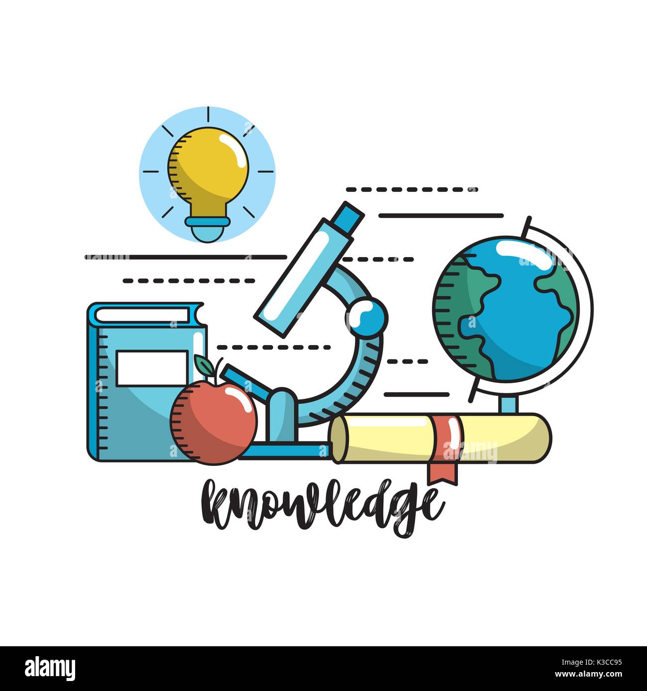 school utensils to education knowledge design Stock Vector Image & Art ...