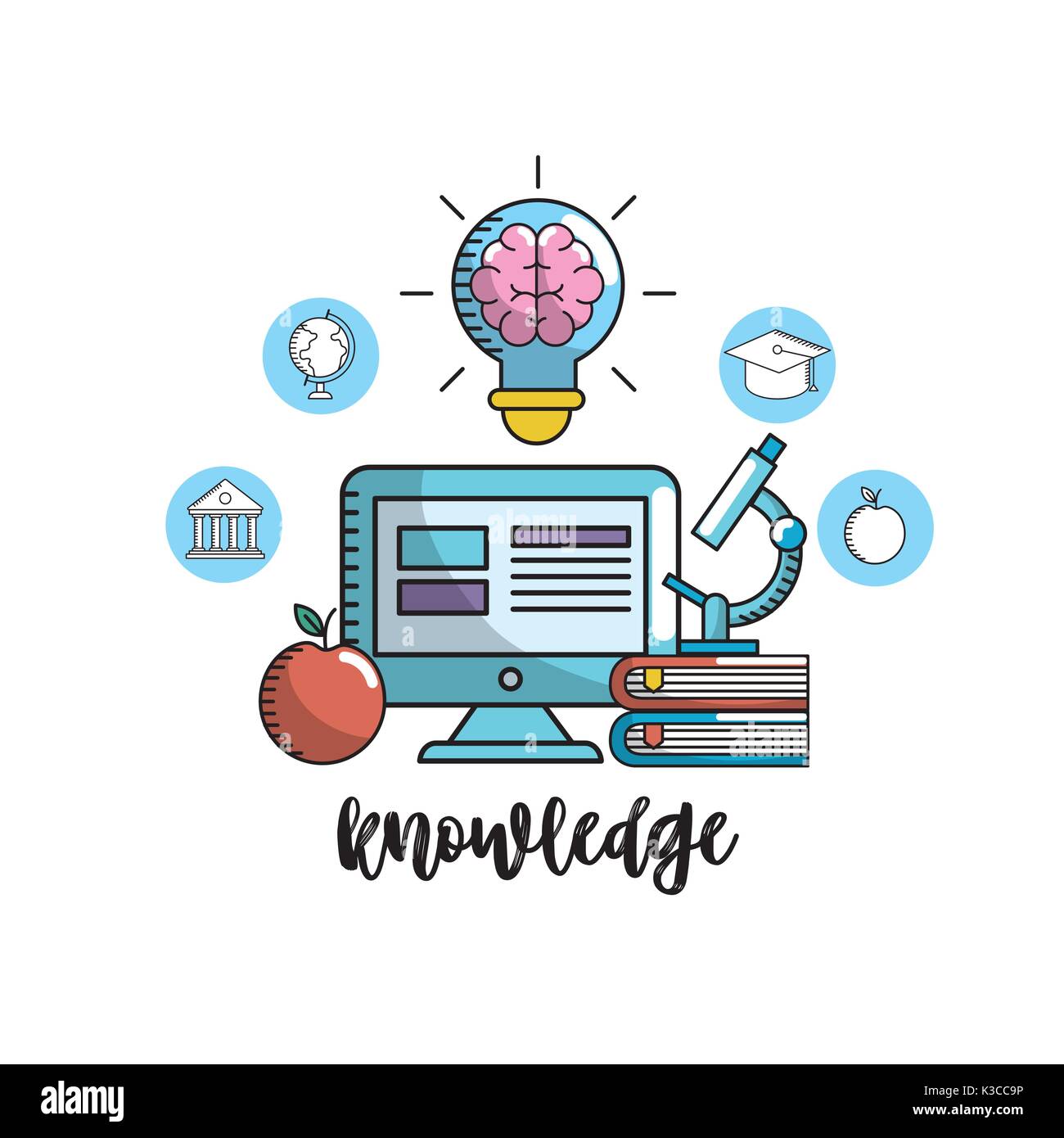 school knowledge utensils to education learn Stock Vector Image & Art ...