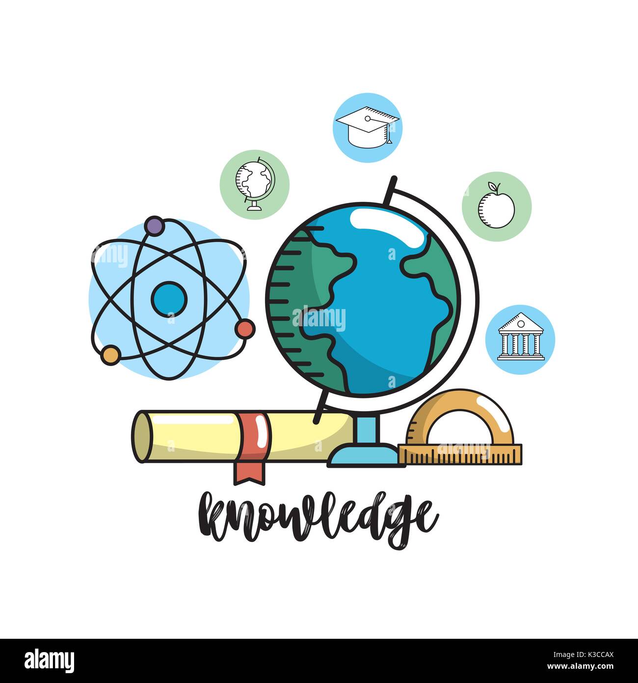 education school knowledge and utensils design Stock Vector Image & Art ...