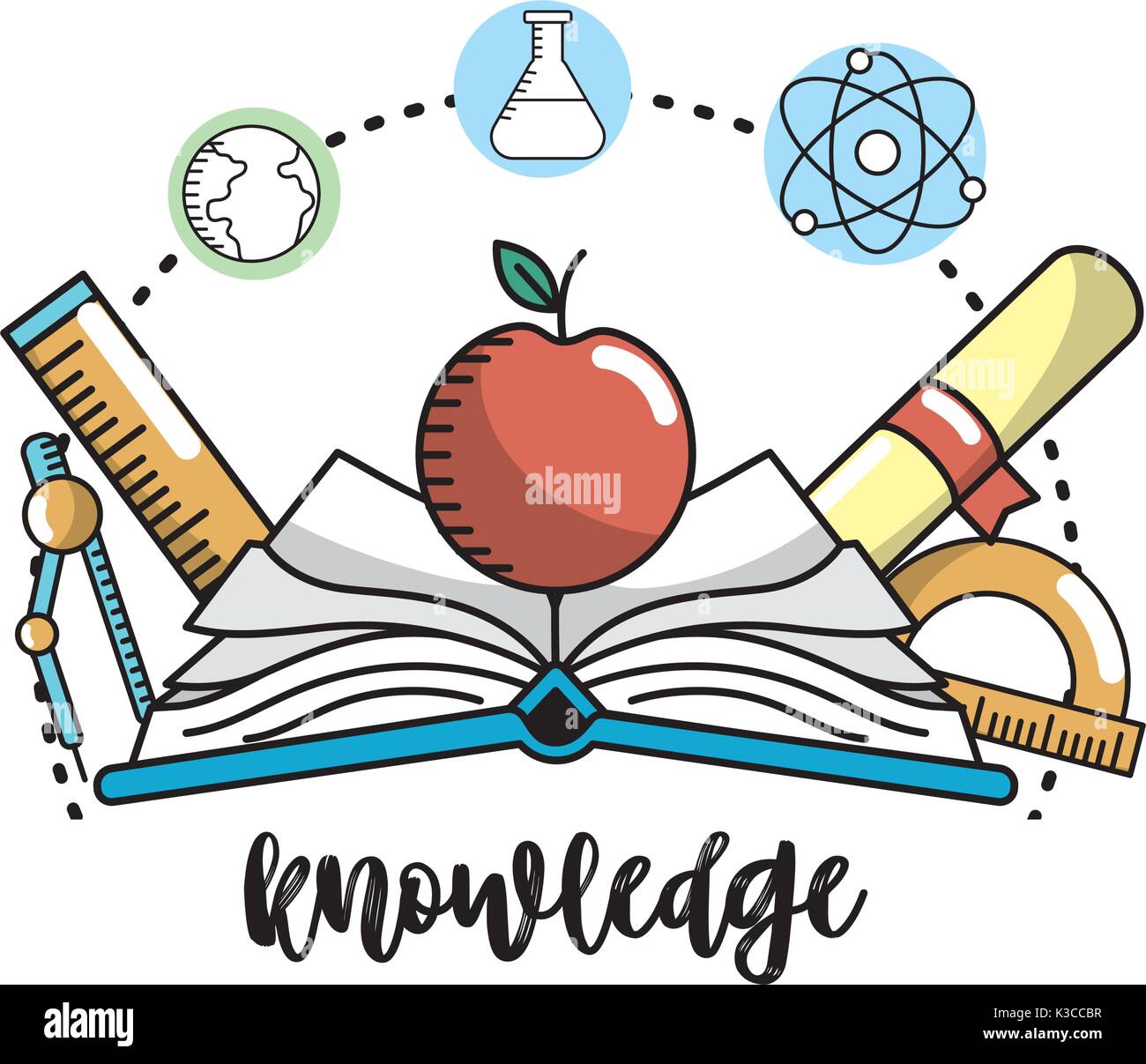education school knowledge and utensils design Stock Vector Image & Art ...