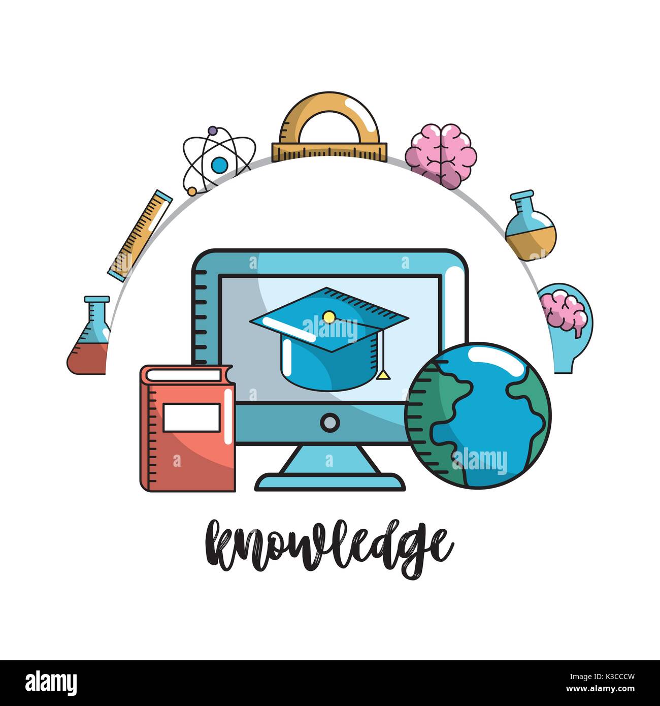set school utensils to education knowledge Stock Vector Image & Art - Alamy