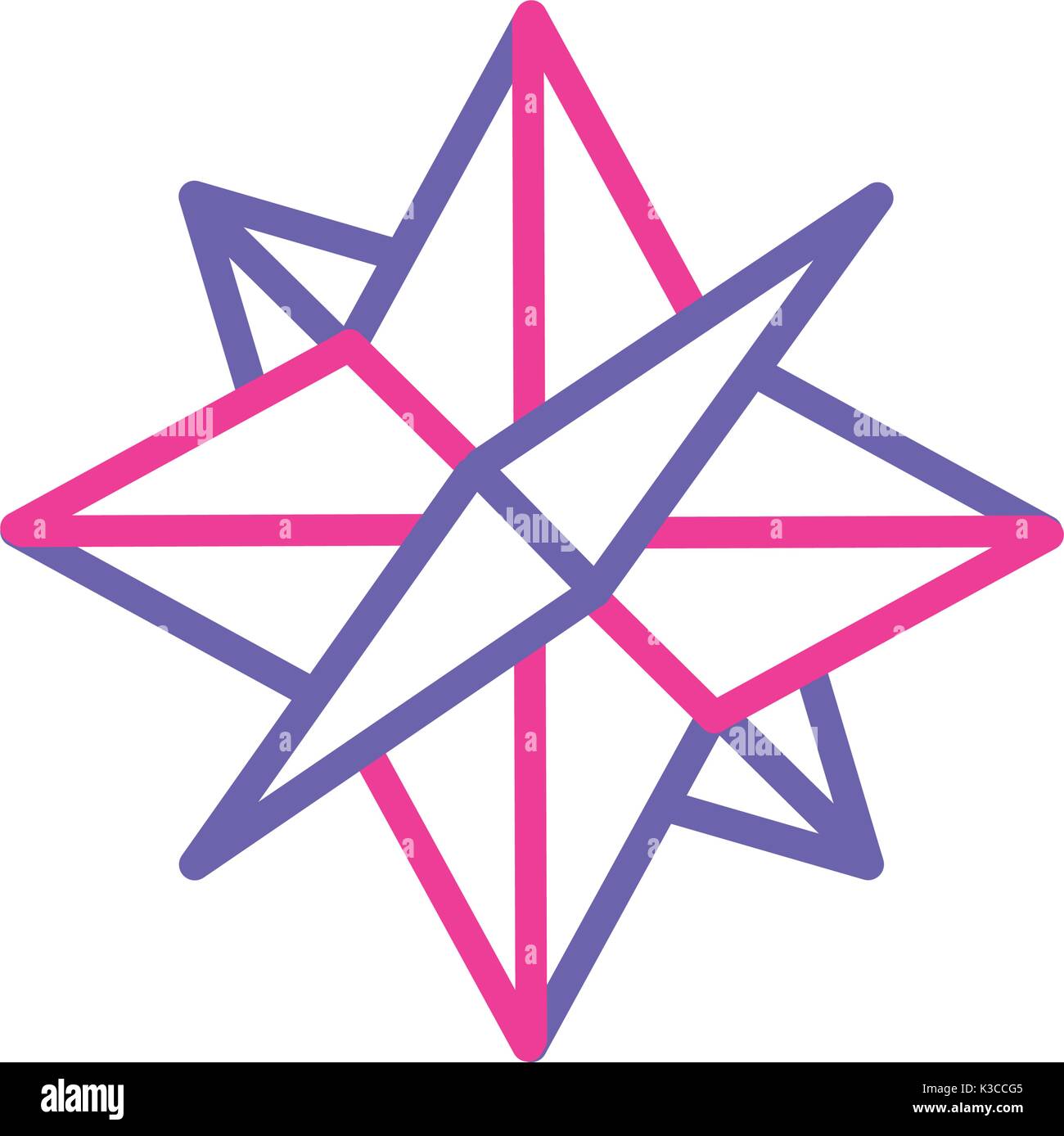 silhouette compass symbol to geography adventure direction Stock Vector ...