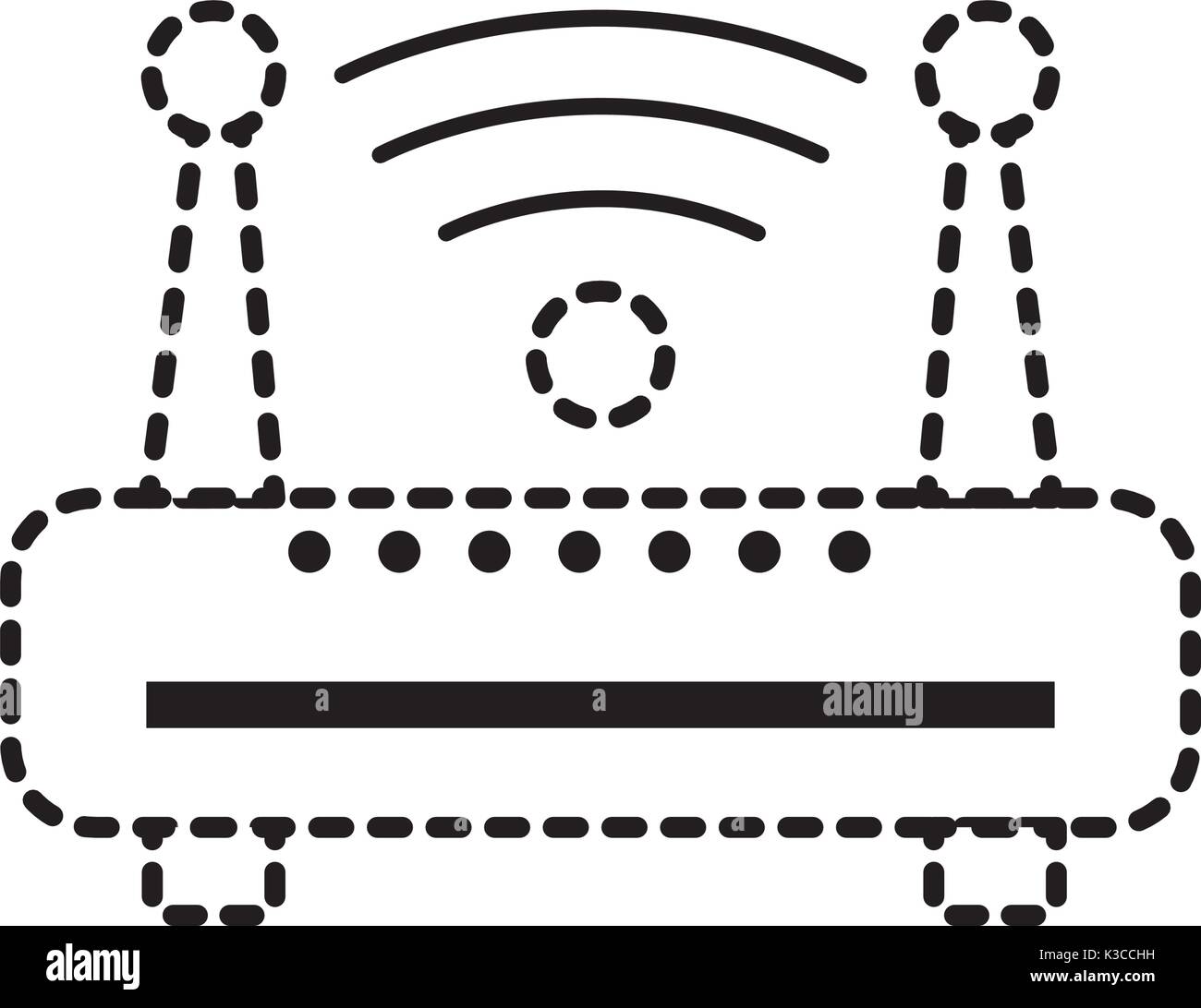 dotted shape router wifi connection network technology Stock Vector ...