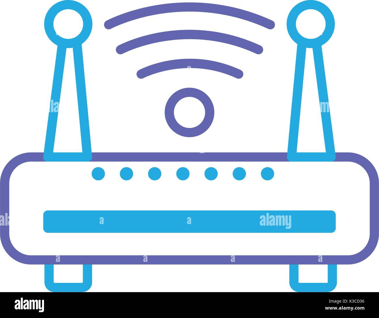 silhouette router wifi connection network technology Stock Vector Image ...