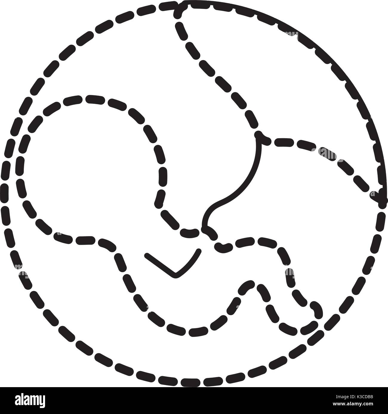 dotted shape baby with umbilical cord inside mothers uterus Stock ...