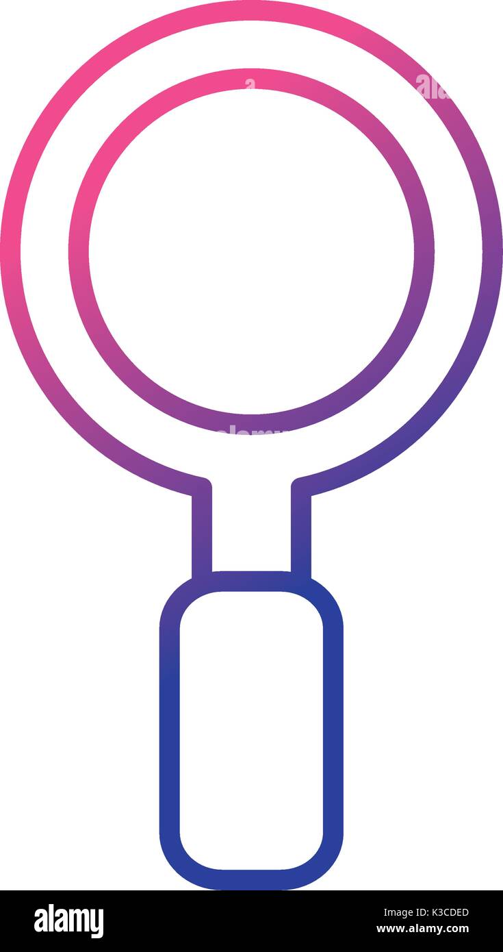 line magnifying glass instrument to exploration search Stock Vector ...