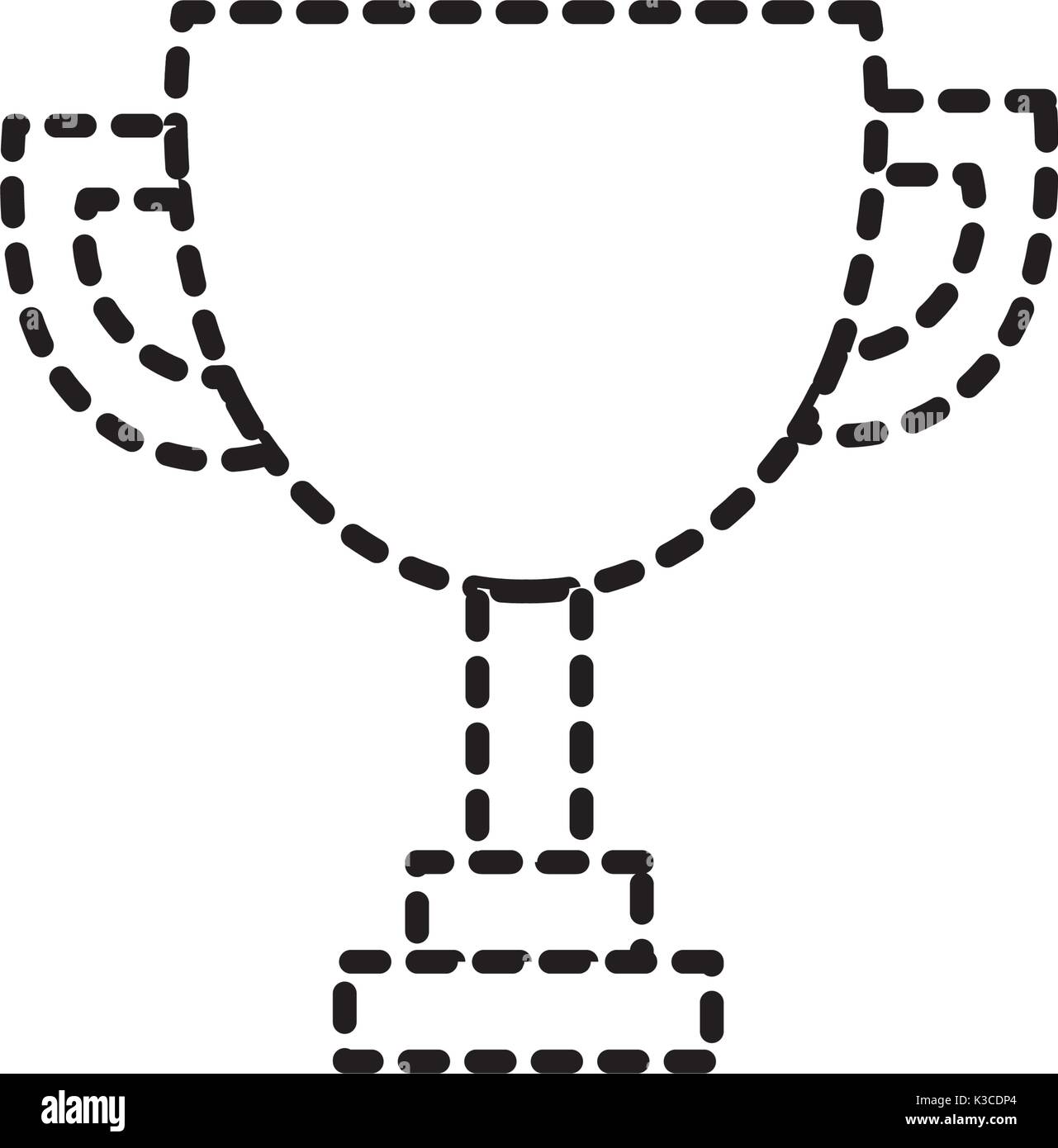 dotted shape trophy prize cup to winner champion Stock Vector Image ...