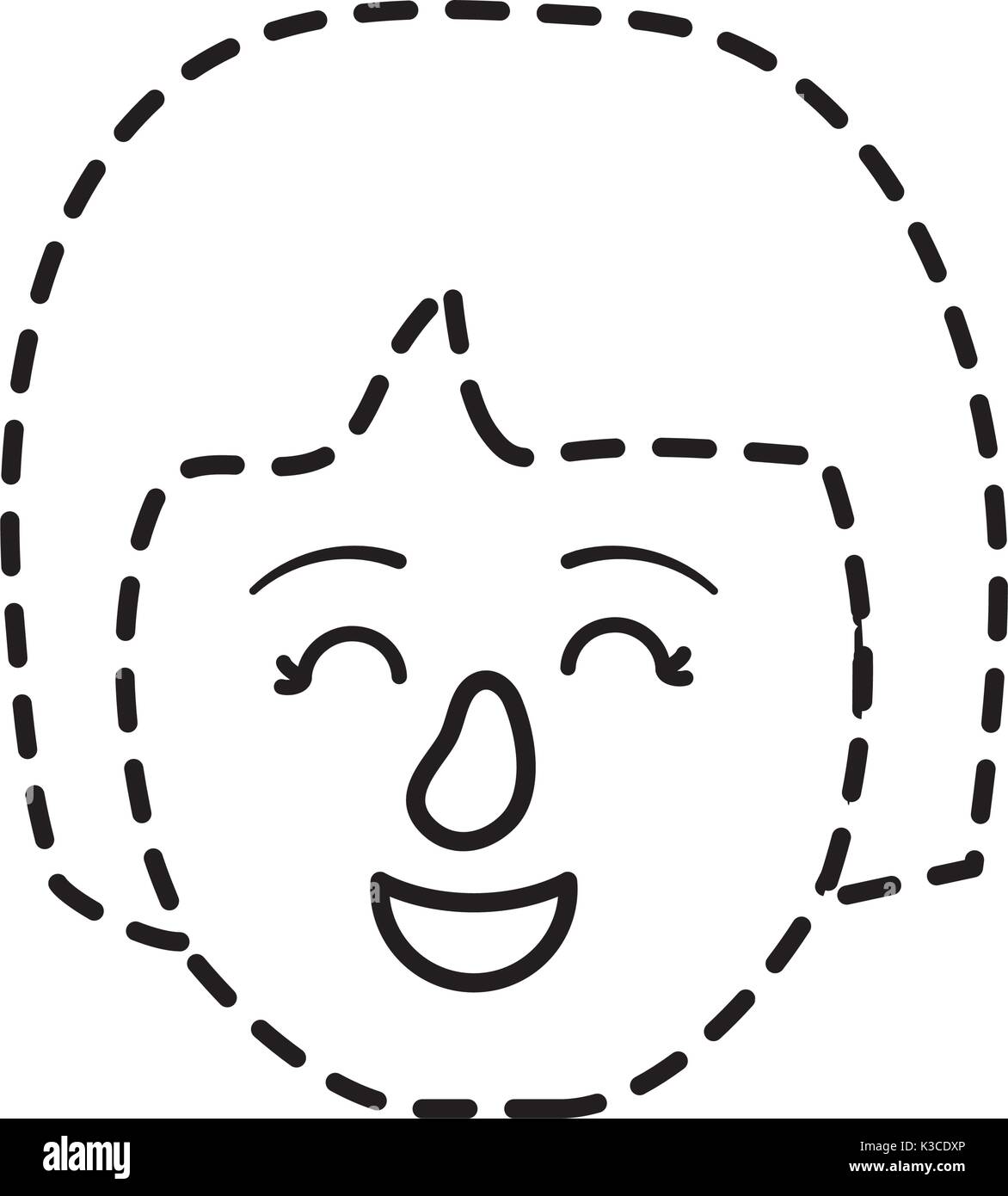 dotted shape avatar woman head with hairstyle design Stock Vector Image ...