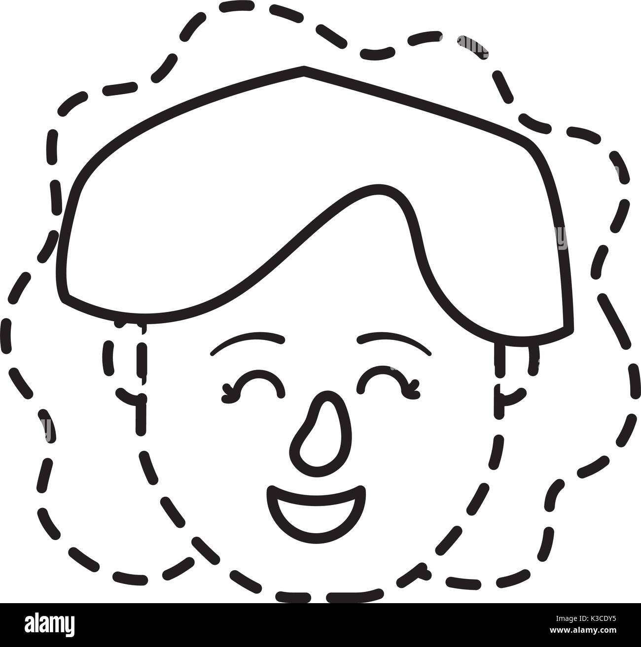 dotted shape avatar woman head with hairstyle design Stock Vector Image ...