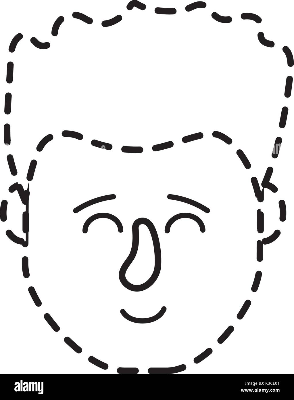 dotted shape avatar man head with hairstyle design Stock Vector Image ...