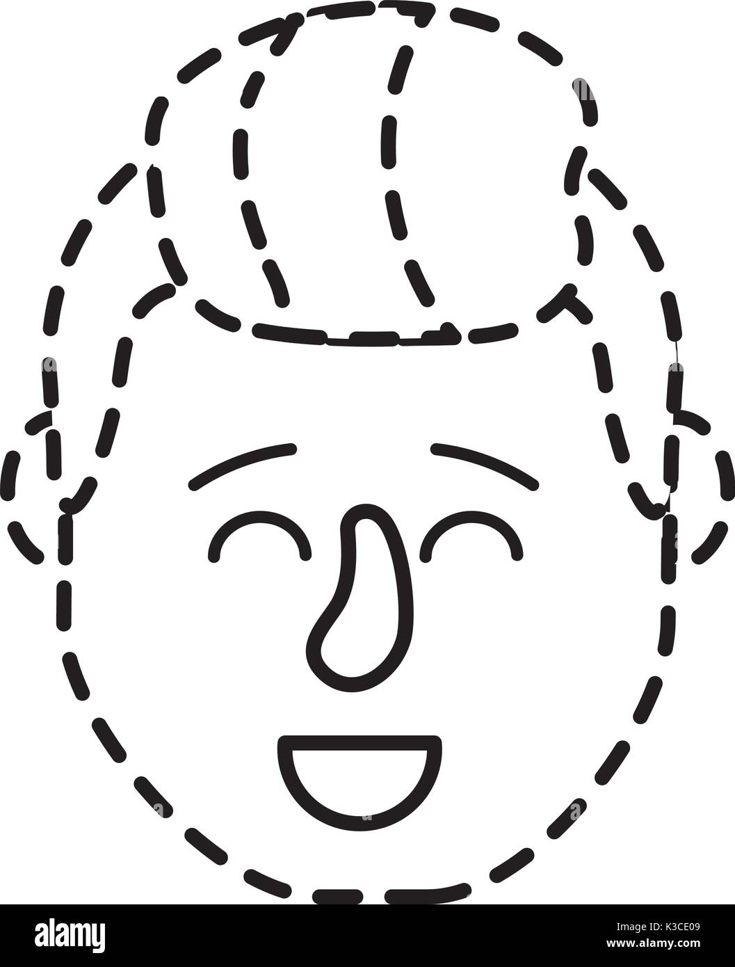 dotted shape avatar man head with hairstyle design Stock Vector Image ...