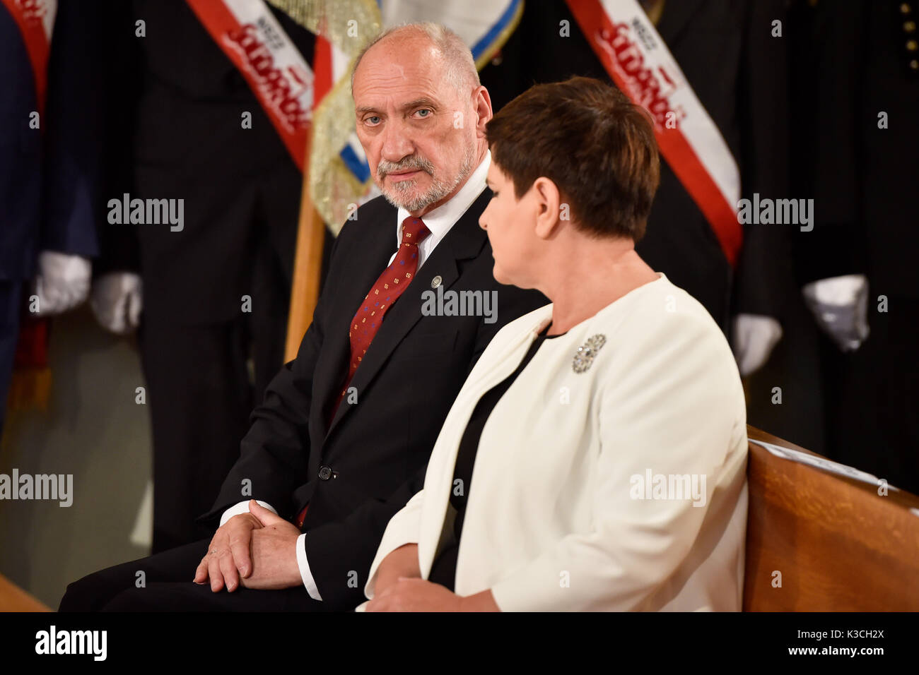 Solidarnosc flag hi-res stock photography and images - Alamy