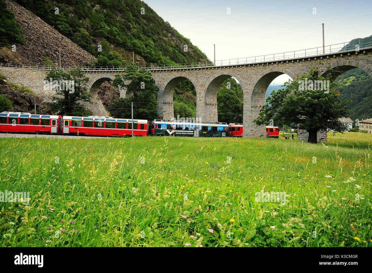 Brusio bernina viaduct hi-res stock photography and images - Alamy