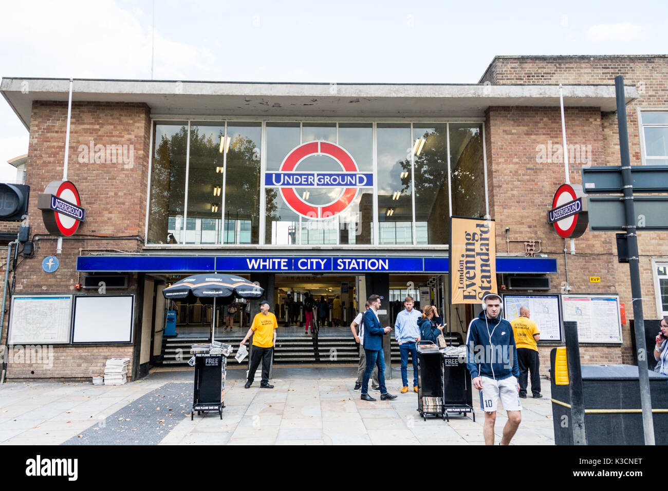 White City Underground Station in London's Shepherd's Bush area Stock ...