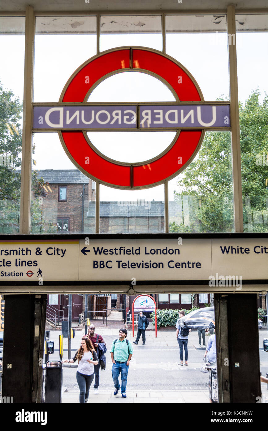White City Underground Station in London's Shepherd's Bush area Stock ...