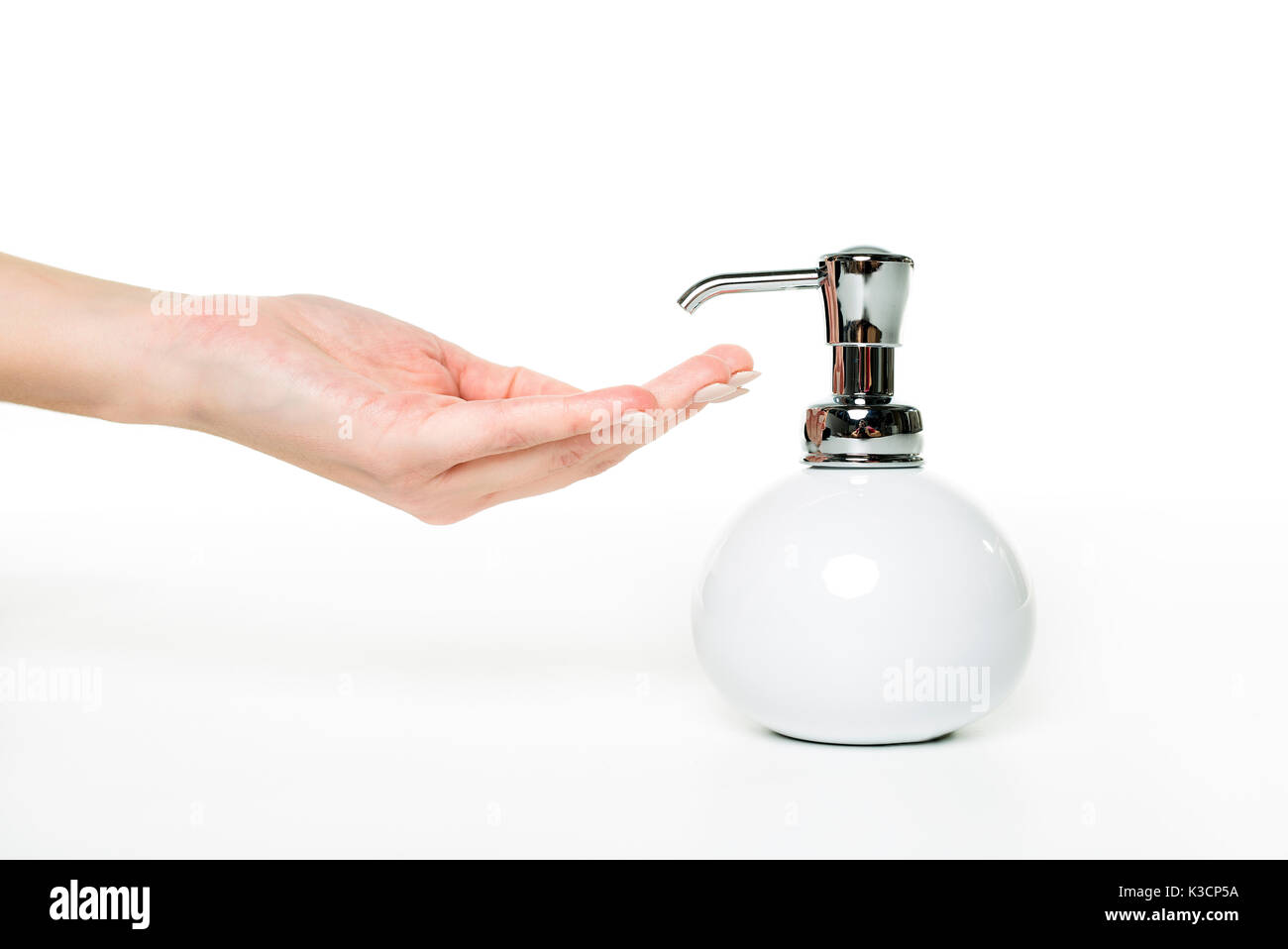 hand soap with pumping lotion from bottle Stock Photo - Alamy