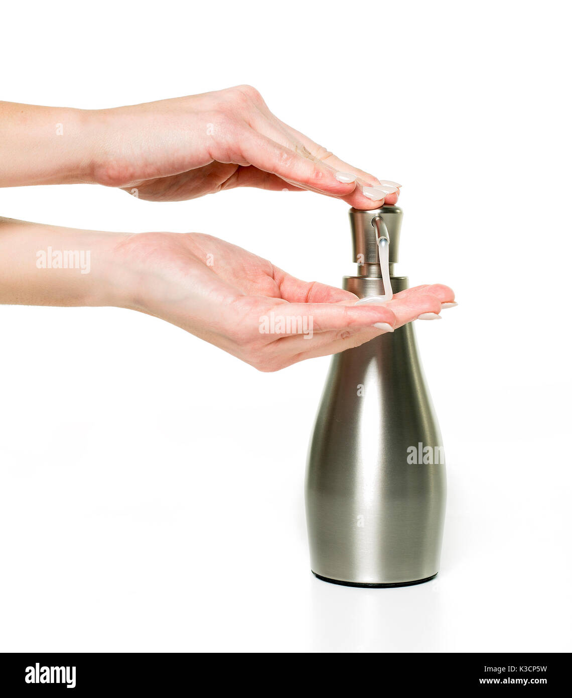 hand soap with pumping lotion from bottle Stock Photo - Alamy