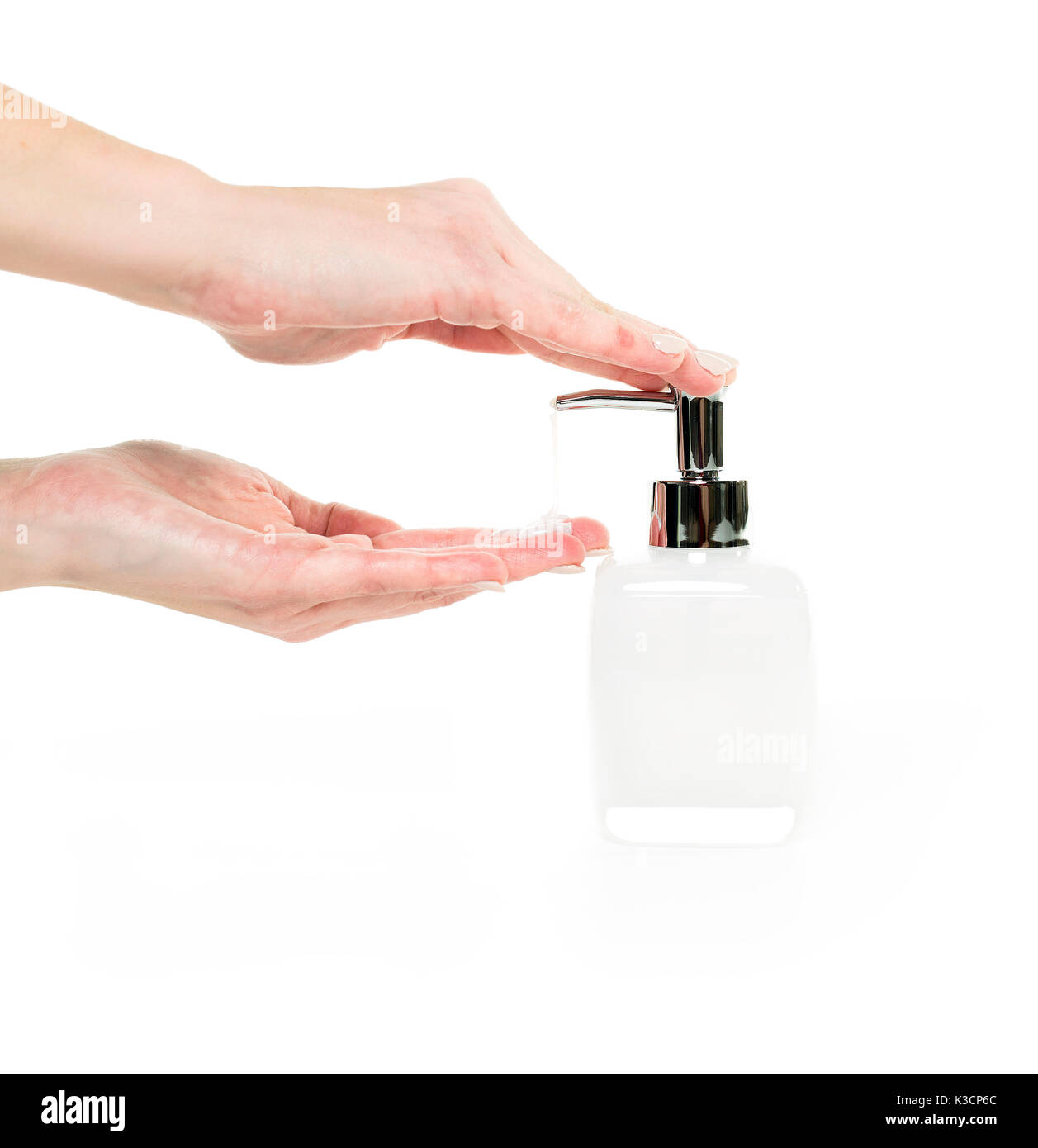 hand soap with pumping lotion from bottle Stock Photo - Alamy