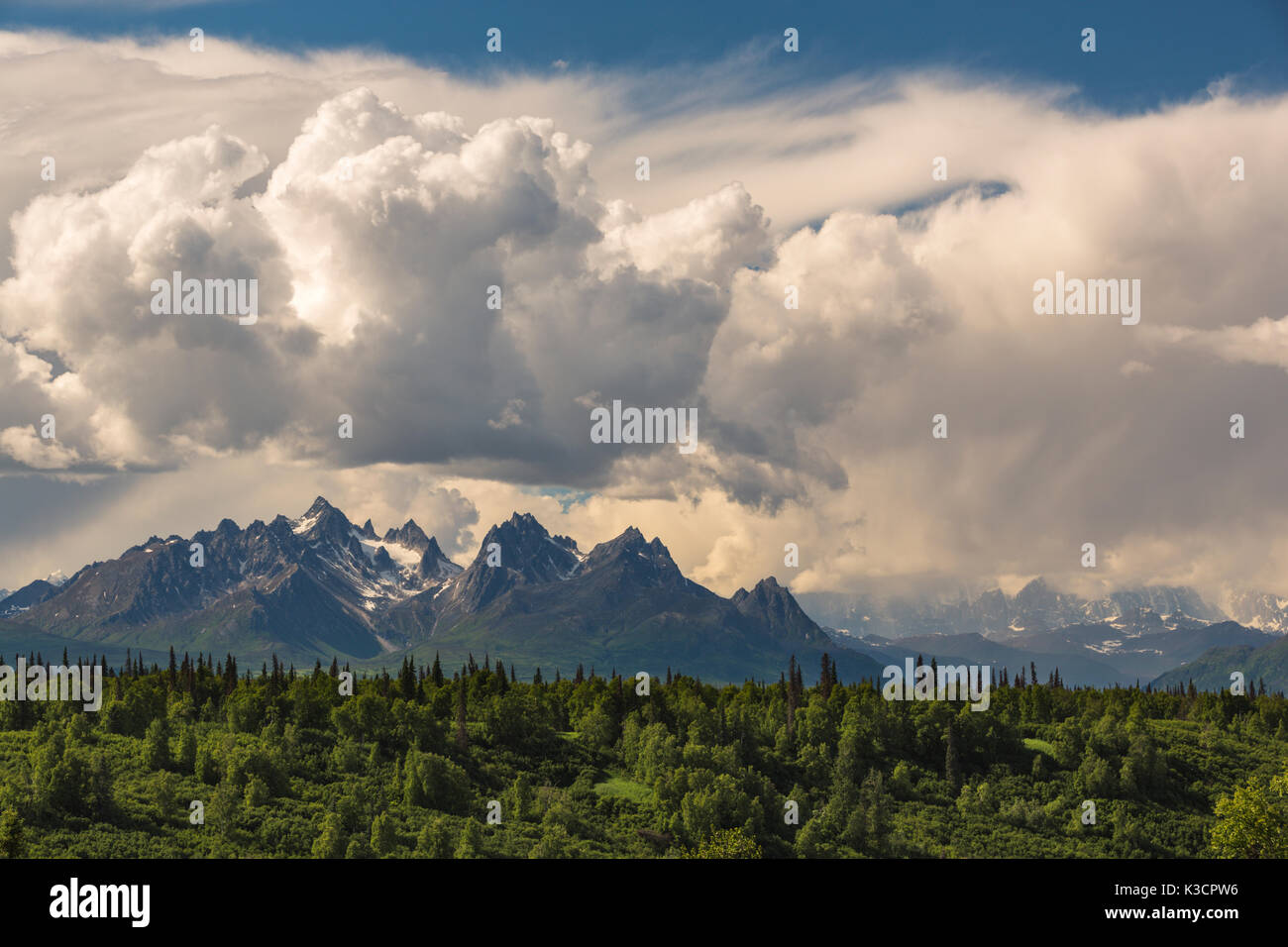 Alaska Range, Mount Foraker, Talkeetna, Denali Viewpoint South, Alaska ...
