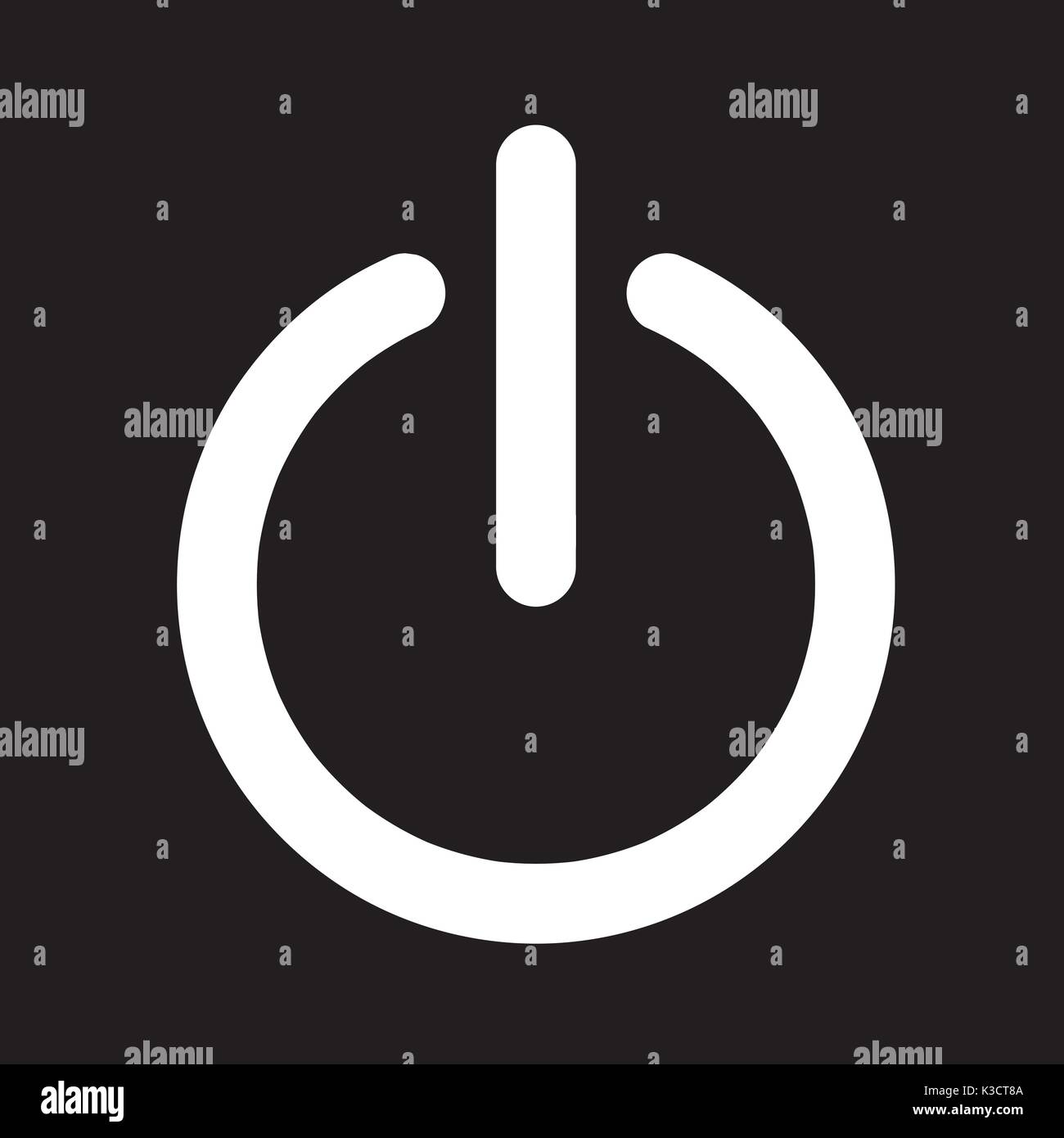 White power icon Vector Illustration isolated on black background ...
