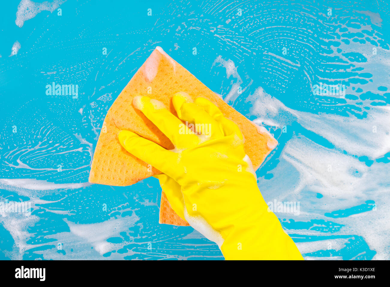 Cleaning concept, hand with a rag cleans the surface Stock Photo - Alamy