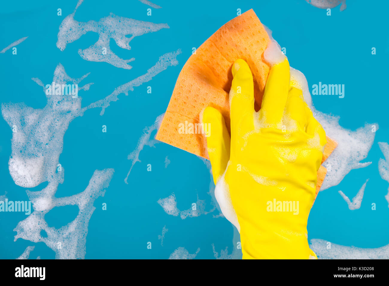Cleaning concept, hand with a rag cleans the surface Stock Photo - Alamy