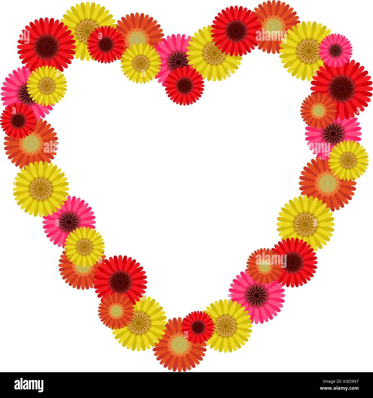 Heart symbol of gerberas, vector Stock Vector Image & Art - Alamy