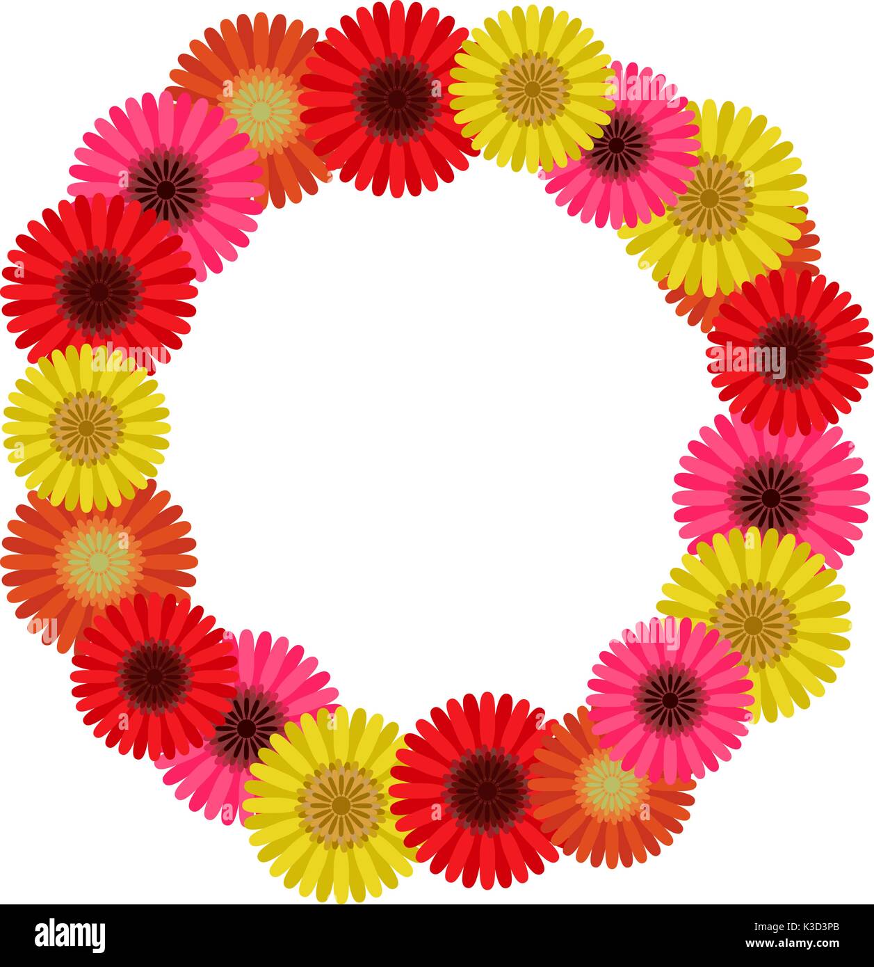 Pink gerbera flowers isolated Stock Vector Images - Alamy