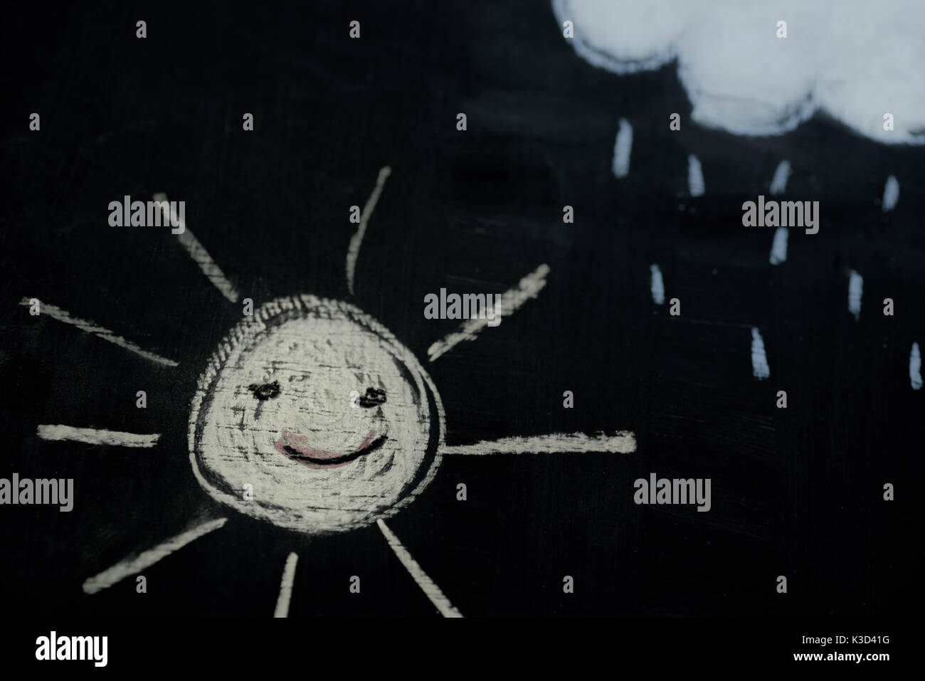 chalk drawing on blackboard background selective focus macro Stock ...