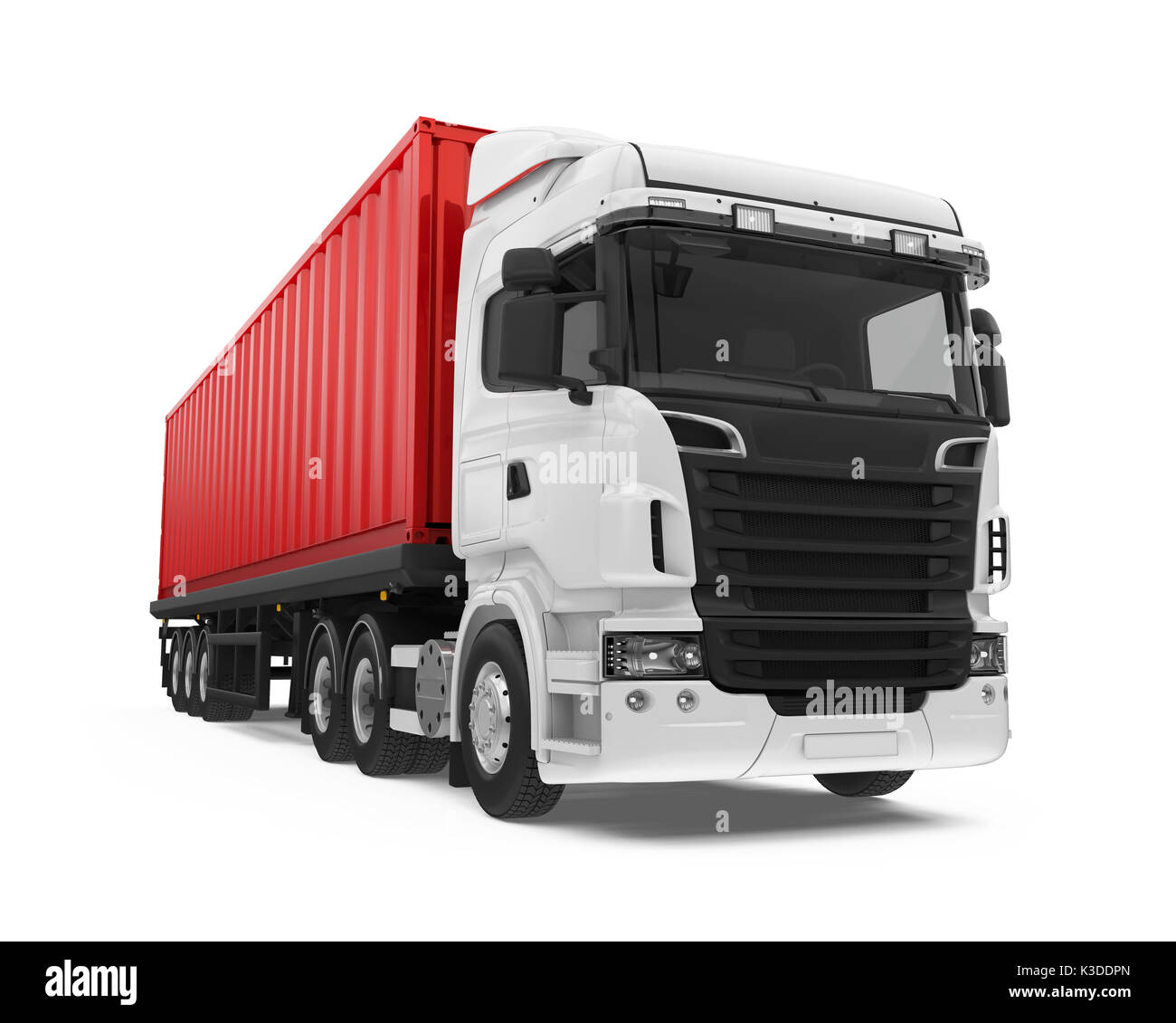 Container Truck Isolated Stock Photo - Alamy