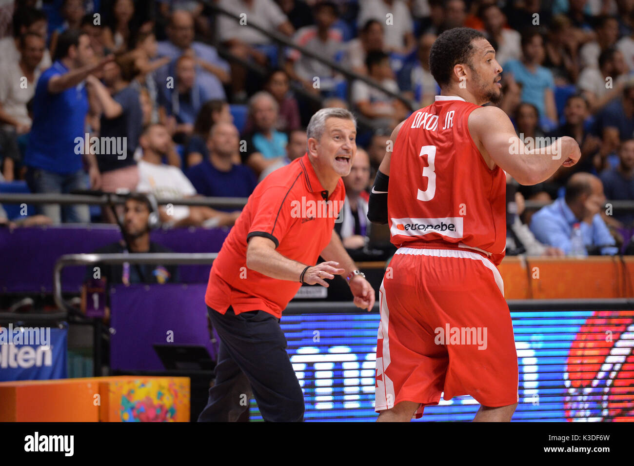 Telaviv, Israel. 31st Aug, 2017. Dainius Adomaitis and Dixon of Georgia ...