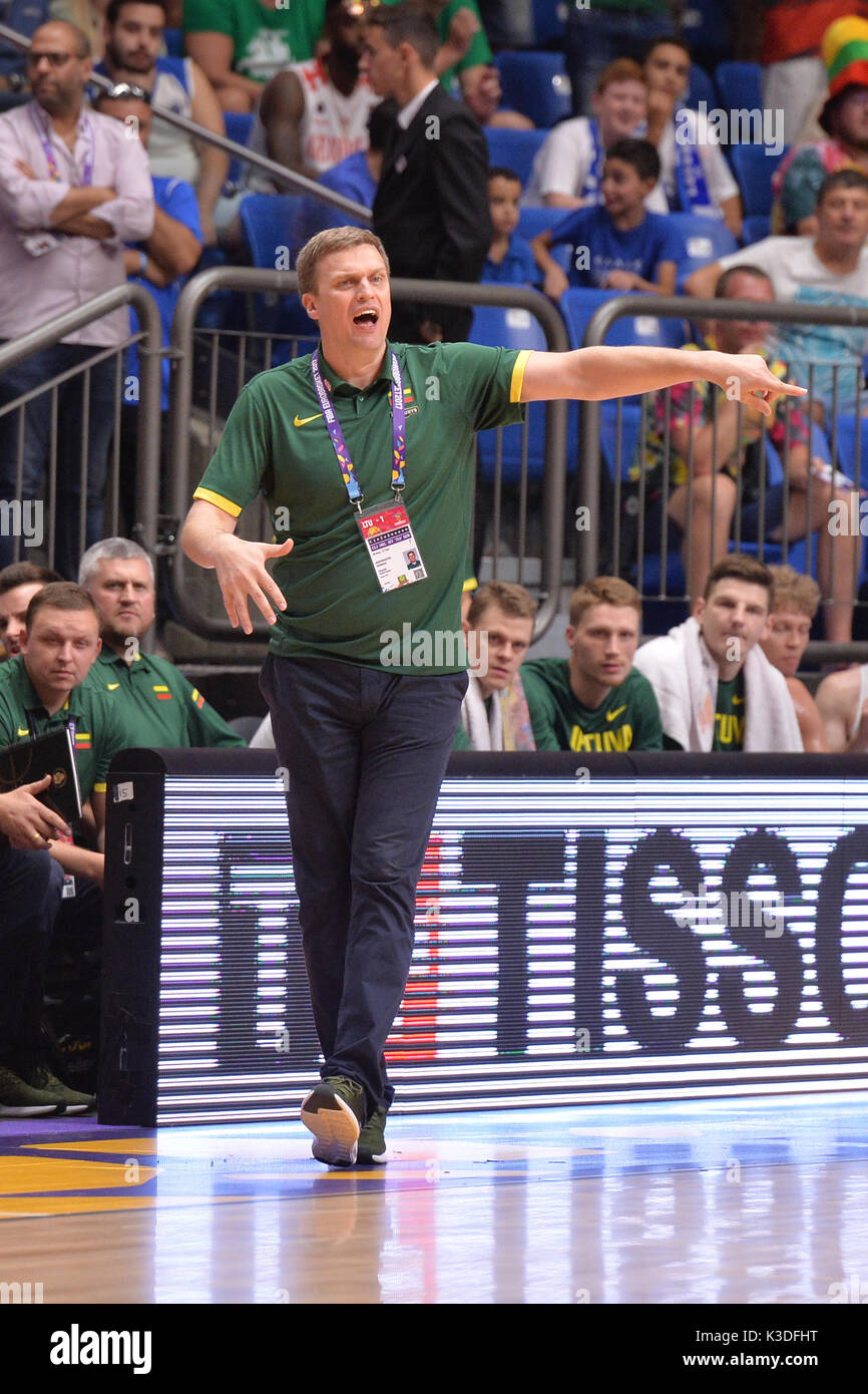 Telaviv, Israel. 31st Aug, 2017. Dainius ADOMAITIS of LITHUANIA during ...