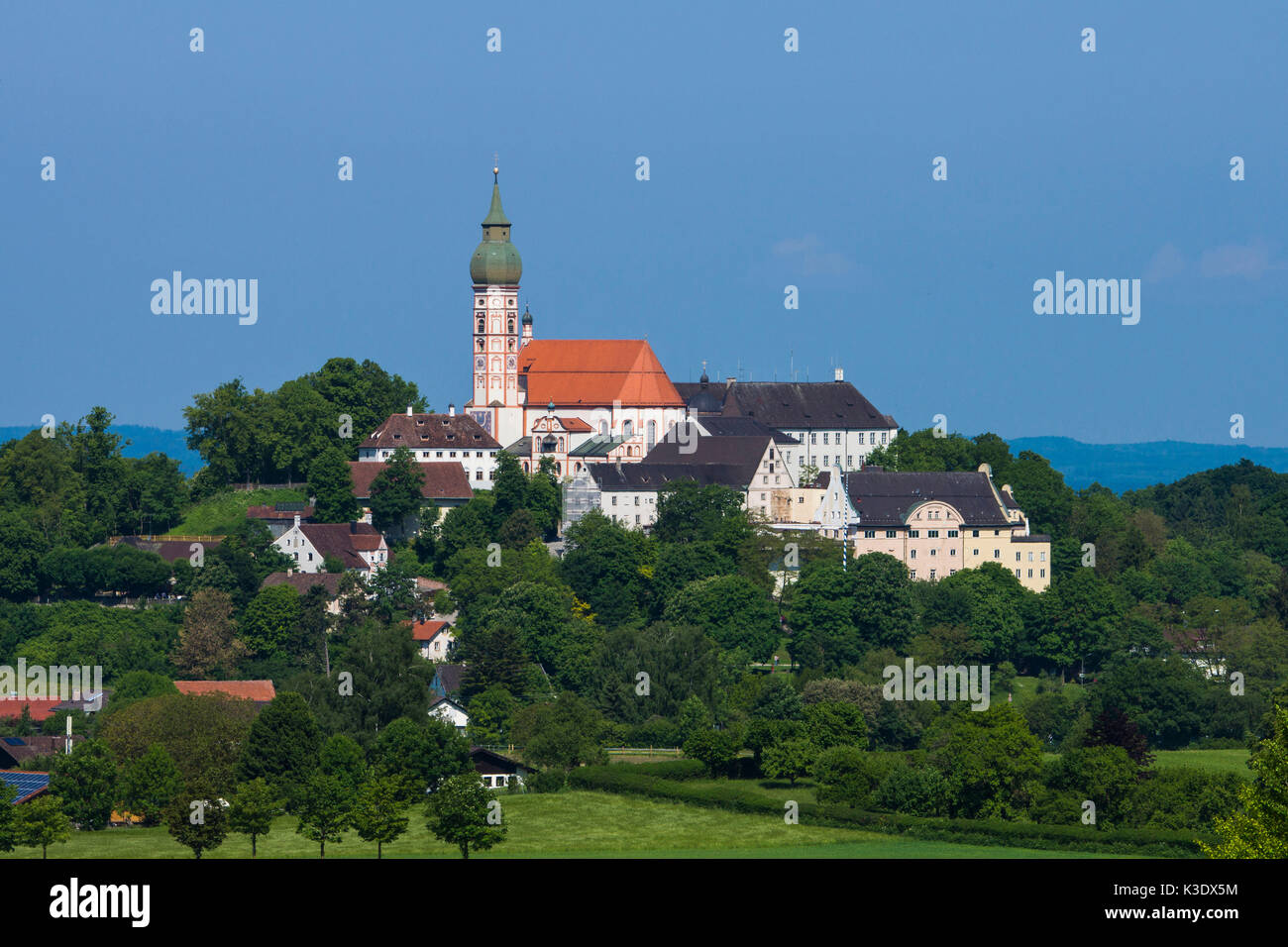 Germany, Bavaria, Upper Bavaria, cloister Andechs in the Fünfseeland ...
