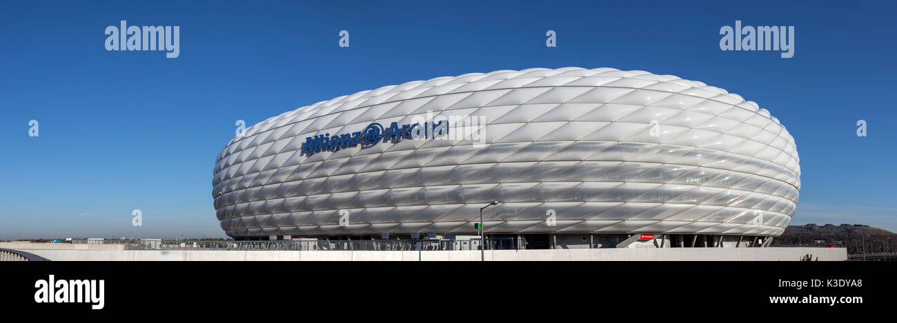 Football stadium Allianz Arena, Munich, Fröttmaning, Upper Bavaria ...