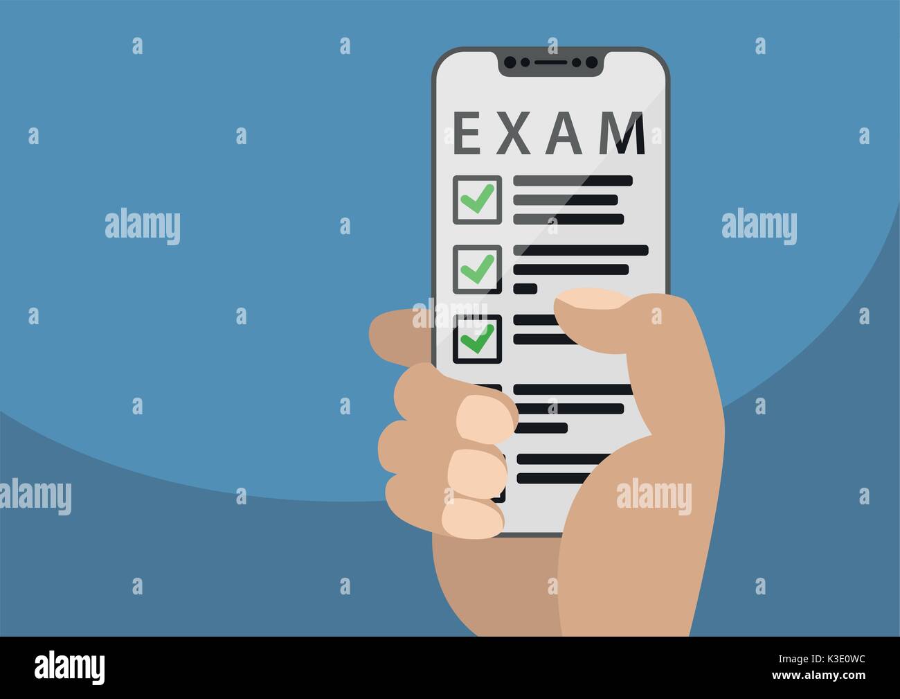 Hand holding modern bezel free smart phone. Concept for taking and ...