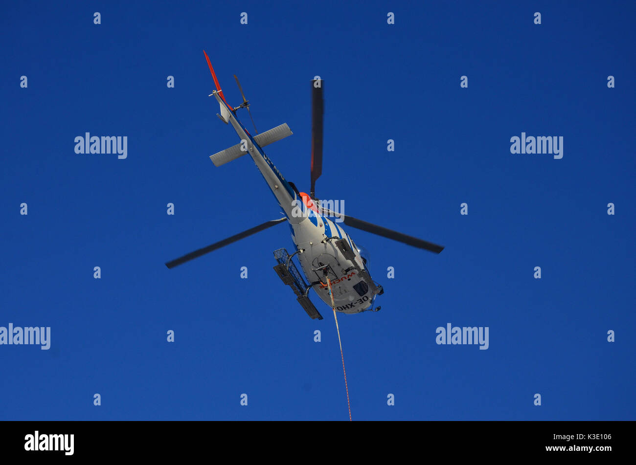 Germany, Bavaria, transport helicopter, flight, material handling Stock ...