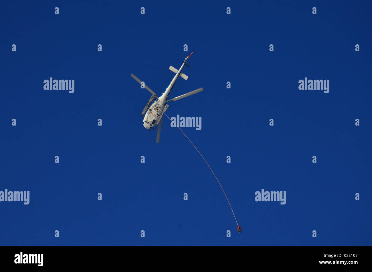 Germany, Bavaria, transport helicopter, flight, material handling Stock ...